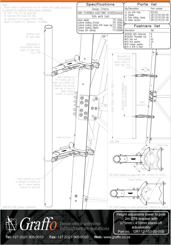 Tower mount bracket Archives - Graffo